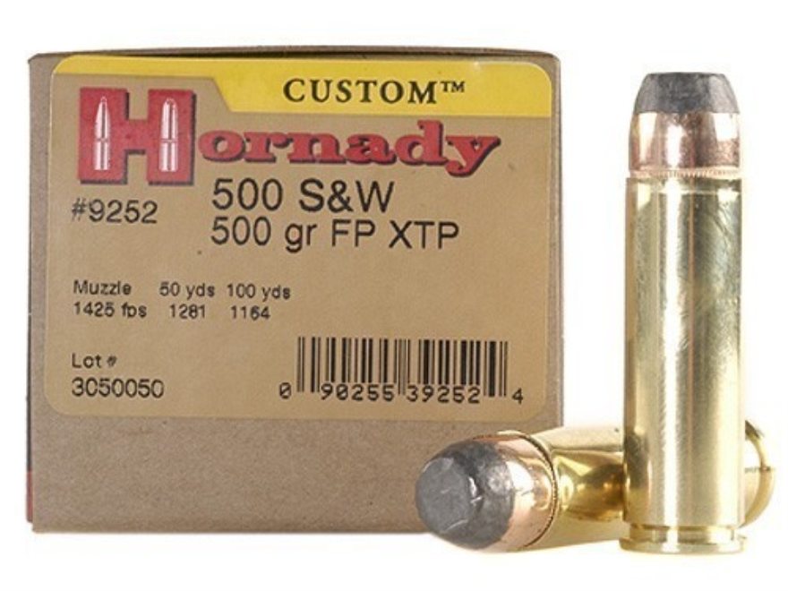 Hornady Custom Ammunition 500 S&W Magnum 500 Grain XTP Jacketed Flat ...