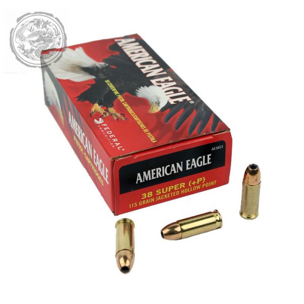 Federal American Eagle .38 Super +P 115 Gr JHP BOX of 50 (PF-125 ...