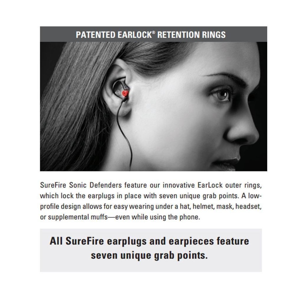 Surefire EP4 Sonic Defenders Plus - Black - Medium - 1 Pair » Tenda Canada