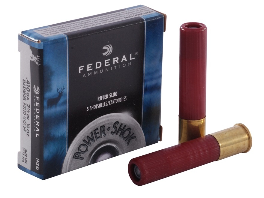 Federal Power Shok 410 GA 2-1/2", 1/4 oz HP Slug Box of 5 » Tenda Canada