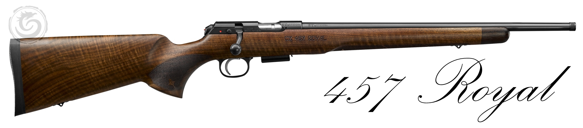 CZ 457 Royal 22 WMR 20" Barrel Rifle Walnut European-style Stock ...