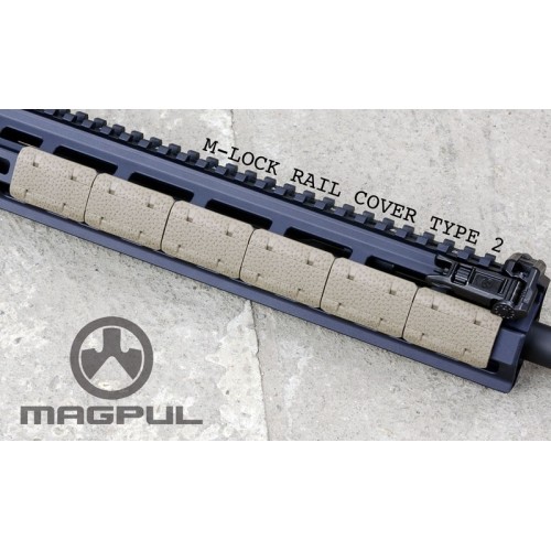 Magpul AR-15 M-LOK Type 2 Rail Cover Polymer Flat Dark Earth 6 Pack ...