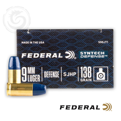 Federal Premium 9mm 138 Gr Syntech Defense SJHP Box of 20 » Tenda Canada