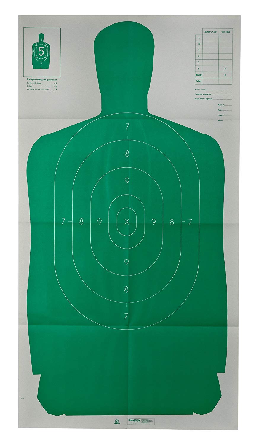 Champion Law Enforcement Targets B27FSA (40735) Pack of 10 » Tenda Canada