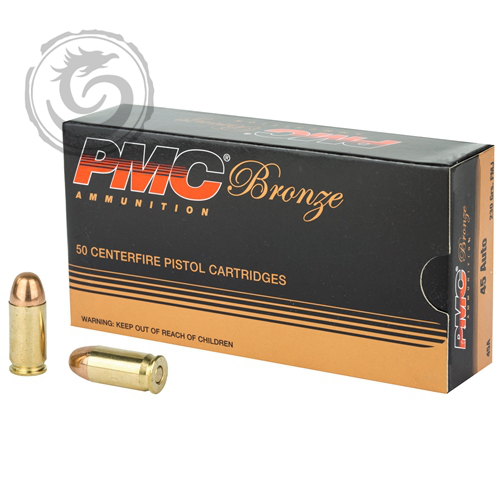 PMC 45 ACP Bronze 230 Gr FMJ Ammunition Case of 1000 » Tenda Canada