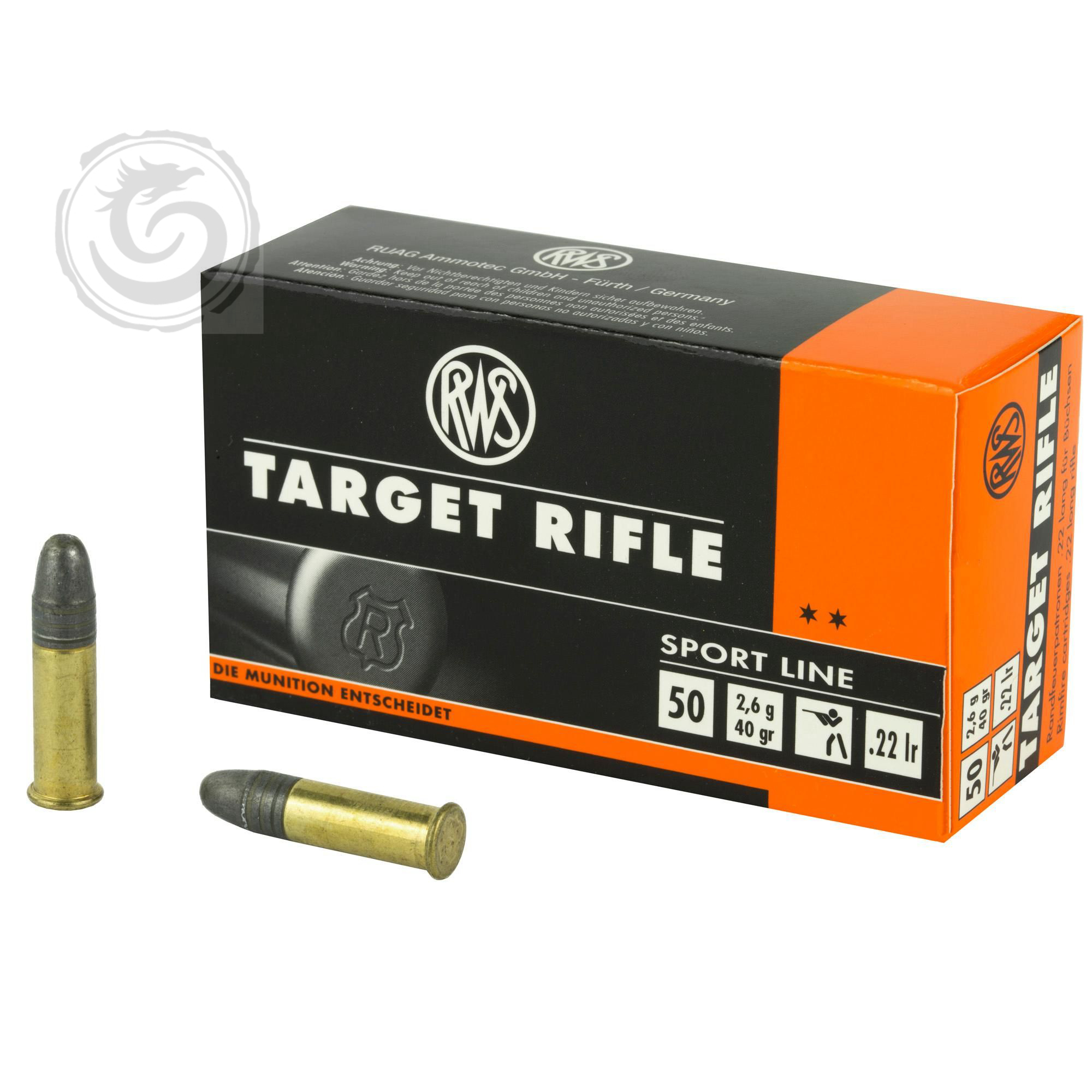 RWS Target Rifle 22 LR 40 Gr LRN Ammo Box of 50 » Tenda Canada