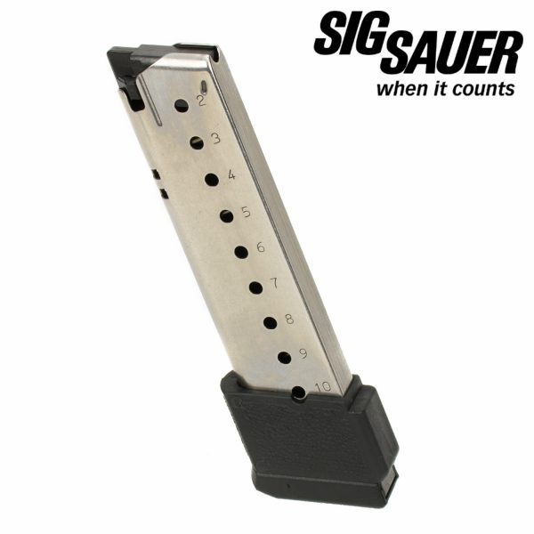 SIG P220 45 ACP 10-Round Magazine with Grip Sleeve Stainless Steel ...