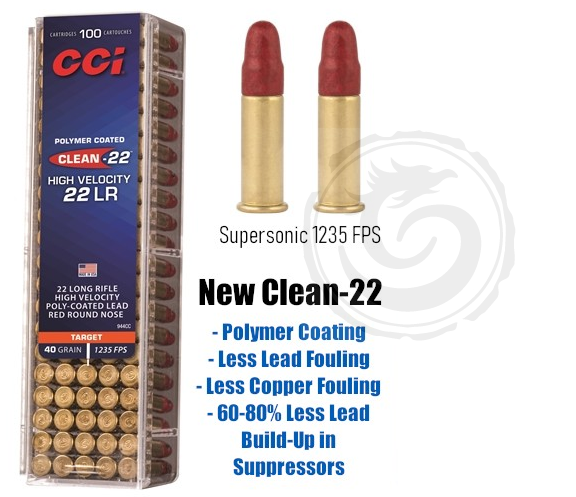 CCI Clean-22 High-velocity 22 LR 40 Gr Poly-coated Box of 100 » Tenda ...