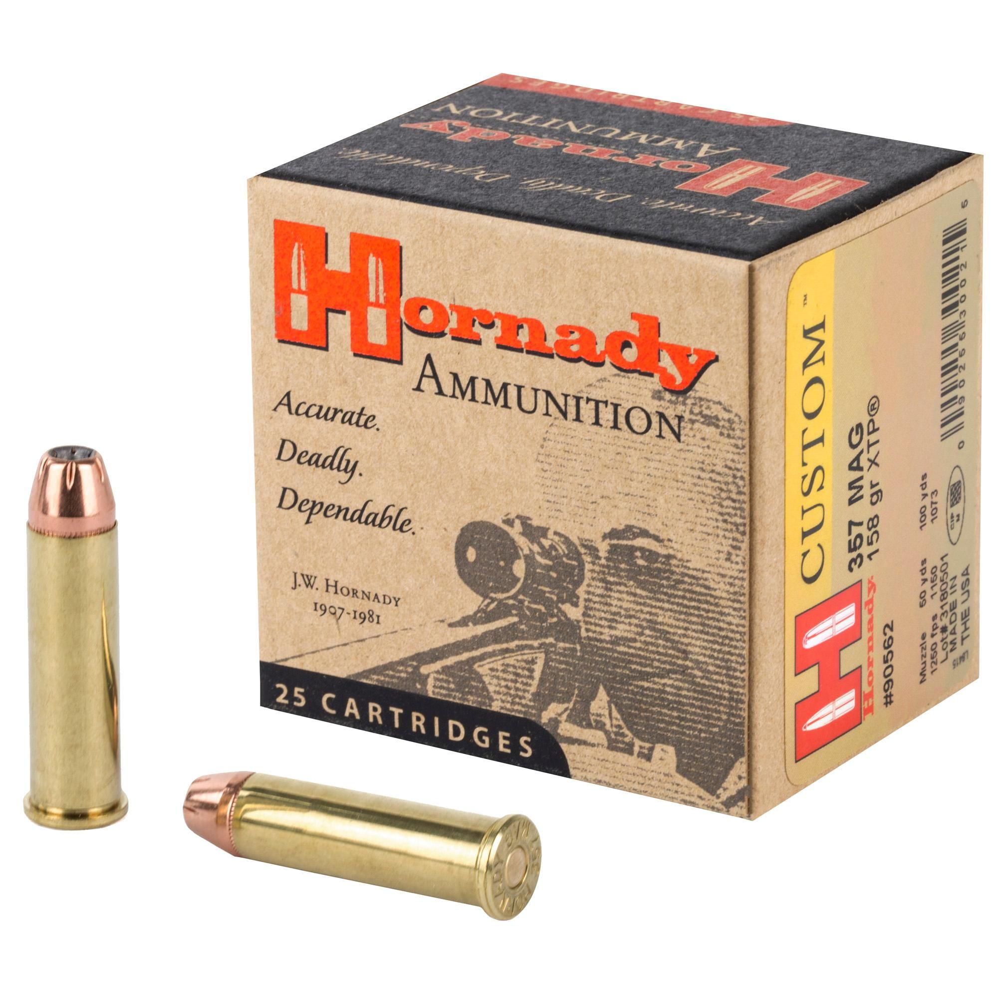 Hornady Custom Ammunition 357 Mag 158 Gr XTP JHP Box of 25 » Tenda Canada