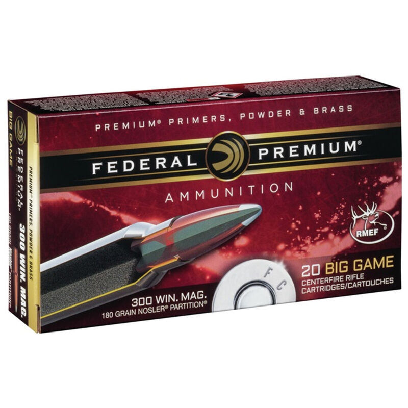 Federal Premium 300 Win Mag 180Gr Nosler Partition, 20/Box | Buy in ...