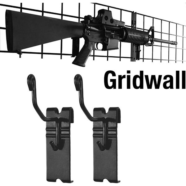 Gun Storage - Long Gun Cradles Wall Display Racks - Grid wall -10 pcs ...