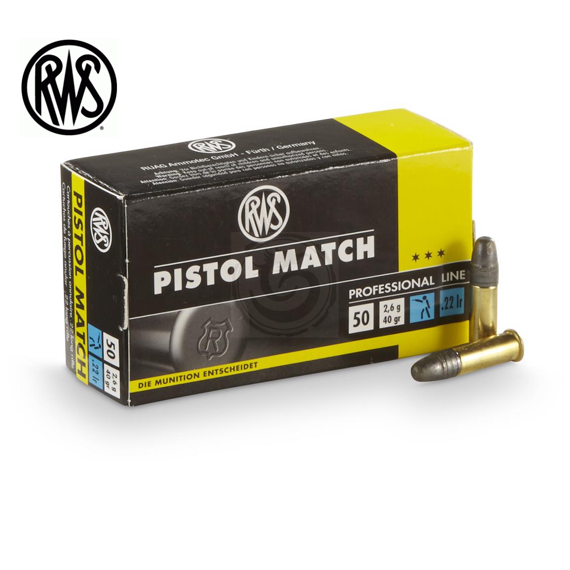 RWS Pistol Match 22 LR 40 Gr LRN Box of 50 » Tenda Canada