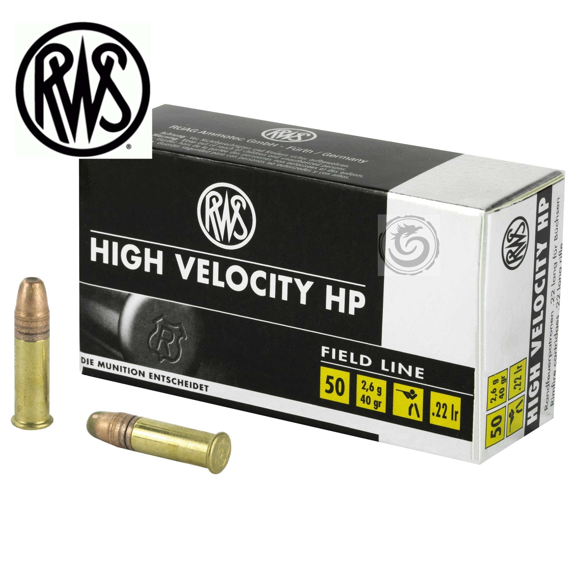 RWS Rottweil High Velocity 22 LR 40 Gr Hollow Point Box of 50 » Tenda ...