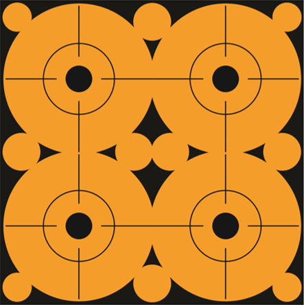 Pro-Shot 3" Orange Targets (Peel & Stick) - 4 Targets / 10 Pasters Per ...