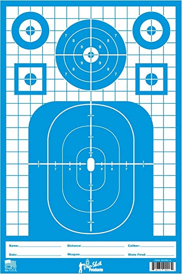 Pro-Shot 12" X 18" SplatterShot ® Blue Tactical Precision Target Pistol ...