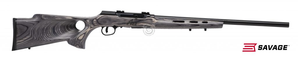 Savage A22 Target Semi 22 LR 22" Heavy Barrel Grey Laminate Thumbhole ...