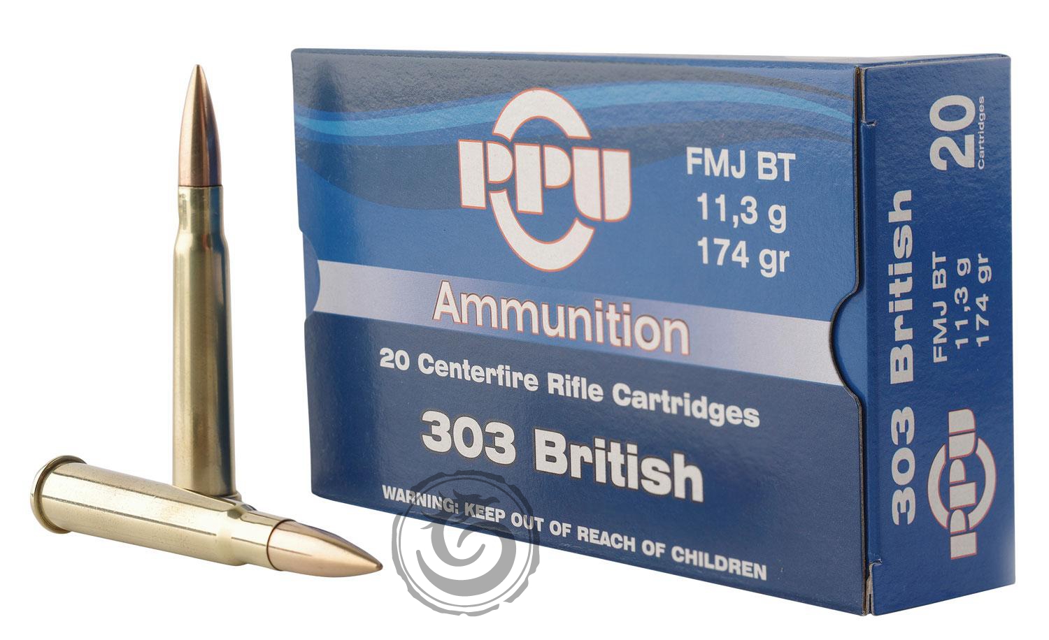 Prvi PPU Standard Rifle 303 British 174 GR Full Metal Jacket Case of ...
