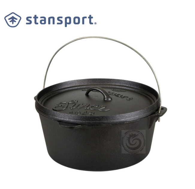 STANSPORT PRE-SEASONED CAST IRON DUTCH OVEN FLAT BOTTOM-8QT » Tenda Canada