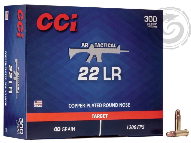 CCI AR Tactical 22 LR 40 Gr Copper-Plated RN Box of 300 » Tenda Canada
