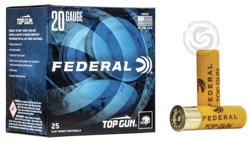 FEDERAL Top Gun Target Loads 20 Ga 2-3/4" 7/8OZ #7.5 Case of 250 (STORE ...
