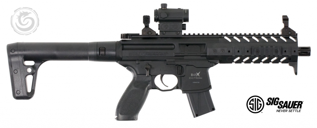 SIG SAUER MPX ASP CO2 Semi Auto Air Rifle .177 Caliber 30 Rounds with ...