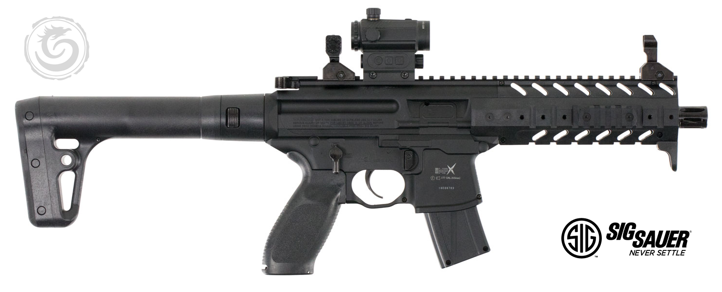 SIG SAUER MPX ASP CO2 Semi Auto Air Rifle .177 Caliber 30 Rounds with ...