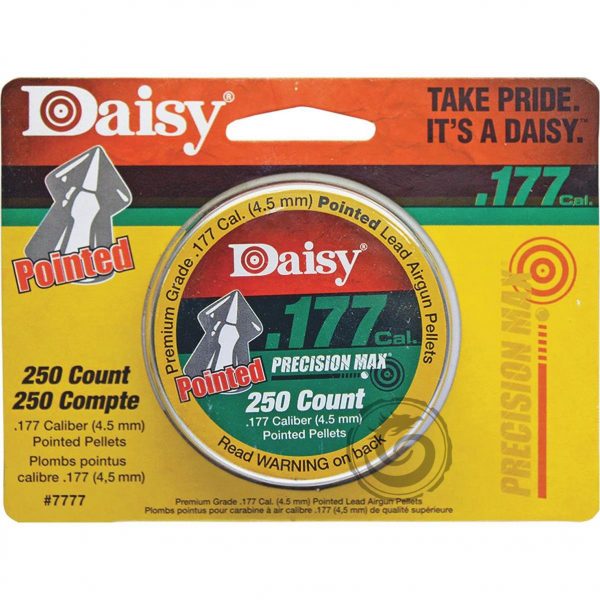 Daisy 250 ct. Pointed Field Pellets .177 PDQ Silver 4.5 mm | Buy in ...