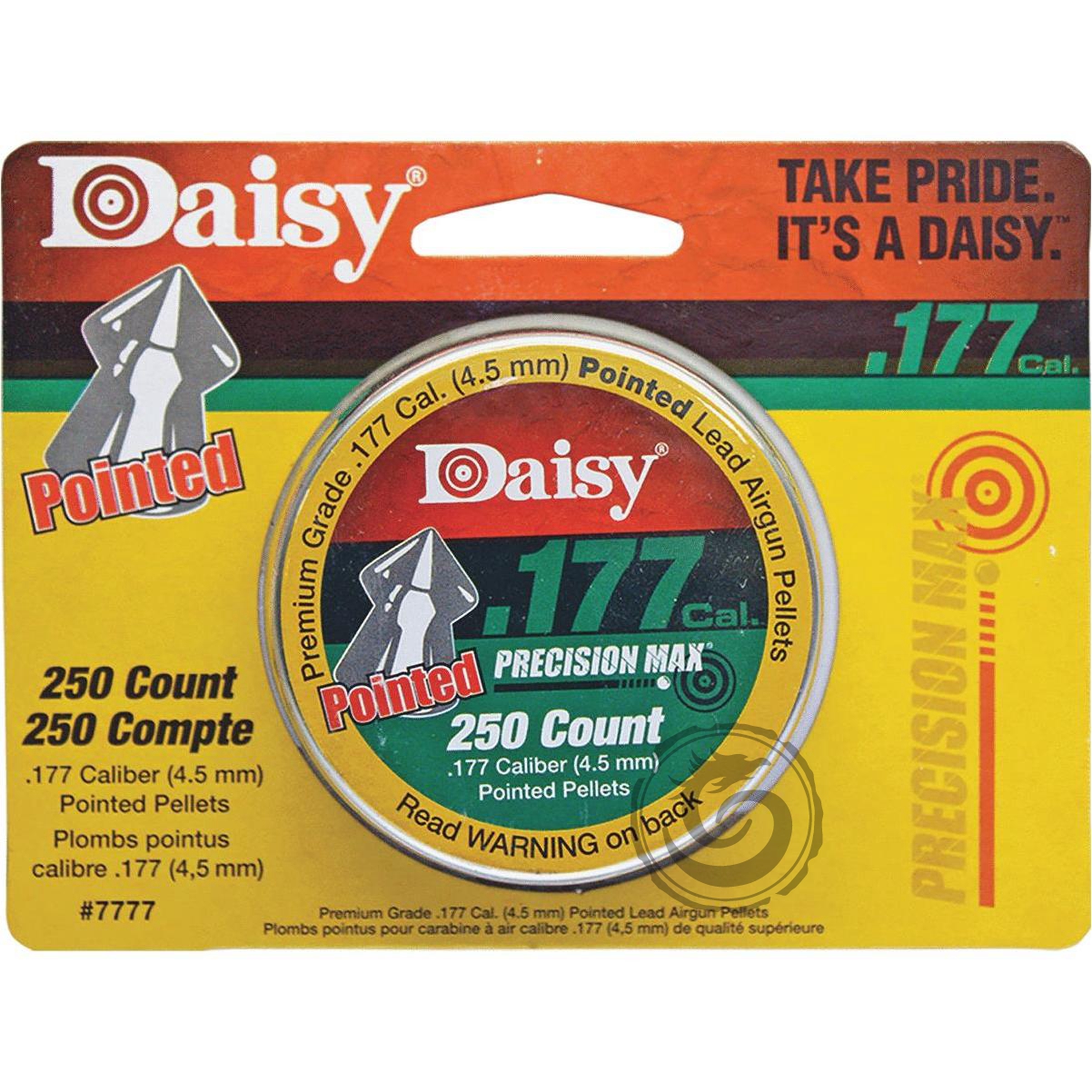 Daisy 250 ct. Pointed Field Pellets .177 PDQ Silver 4.5 mm » Tenda Canada