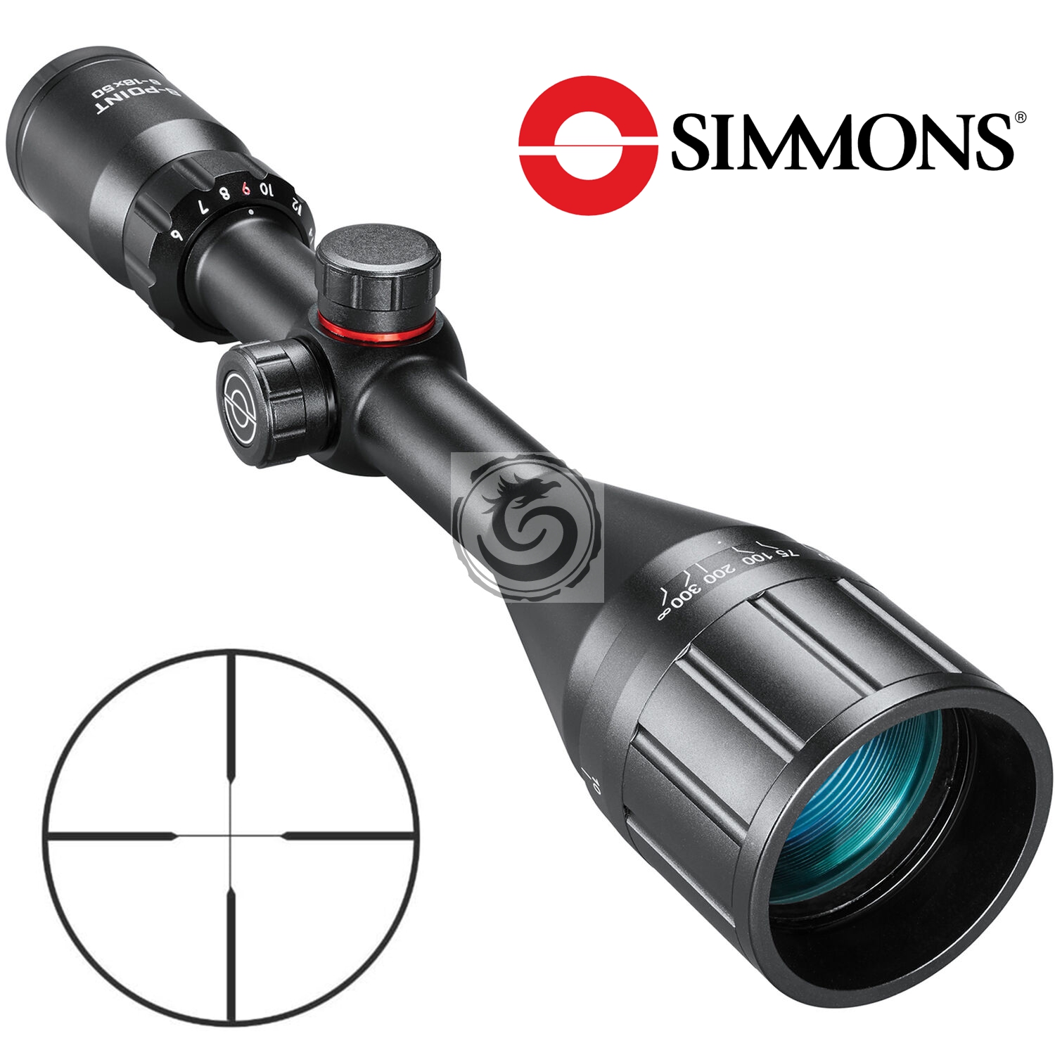 Simmons 6-18x50 8 Point Riflescope (Truplex Reticle, Black) » Tenda Canada