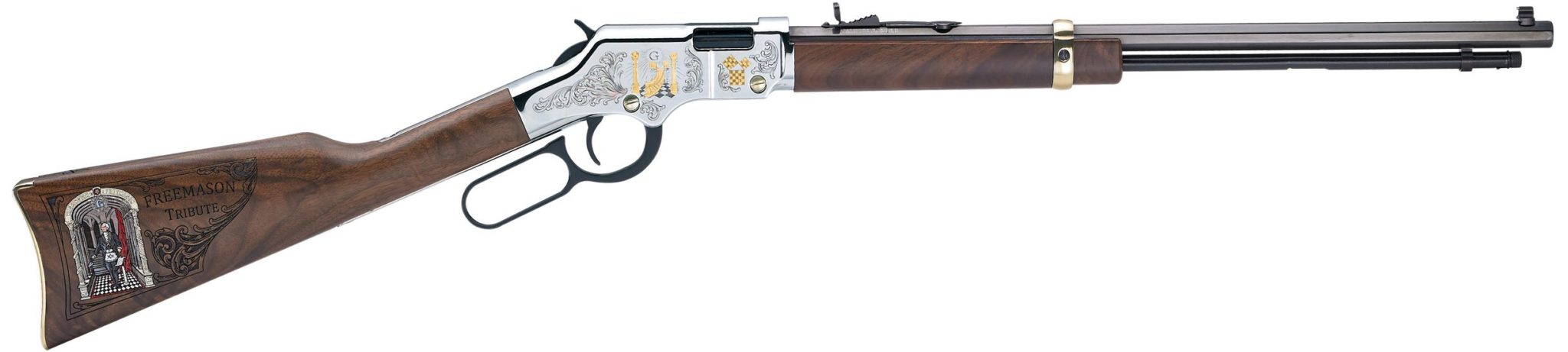 Henry H004MAS Freemasons Tribute Edition 22LR Lever Action Rifle ...
