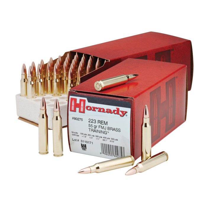 Hornady Custom 223 Rem Ammunition 55 Gr FMJ BT Box of 50 » Tenda Canada