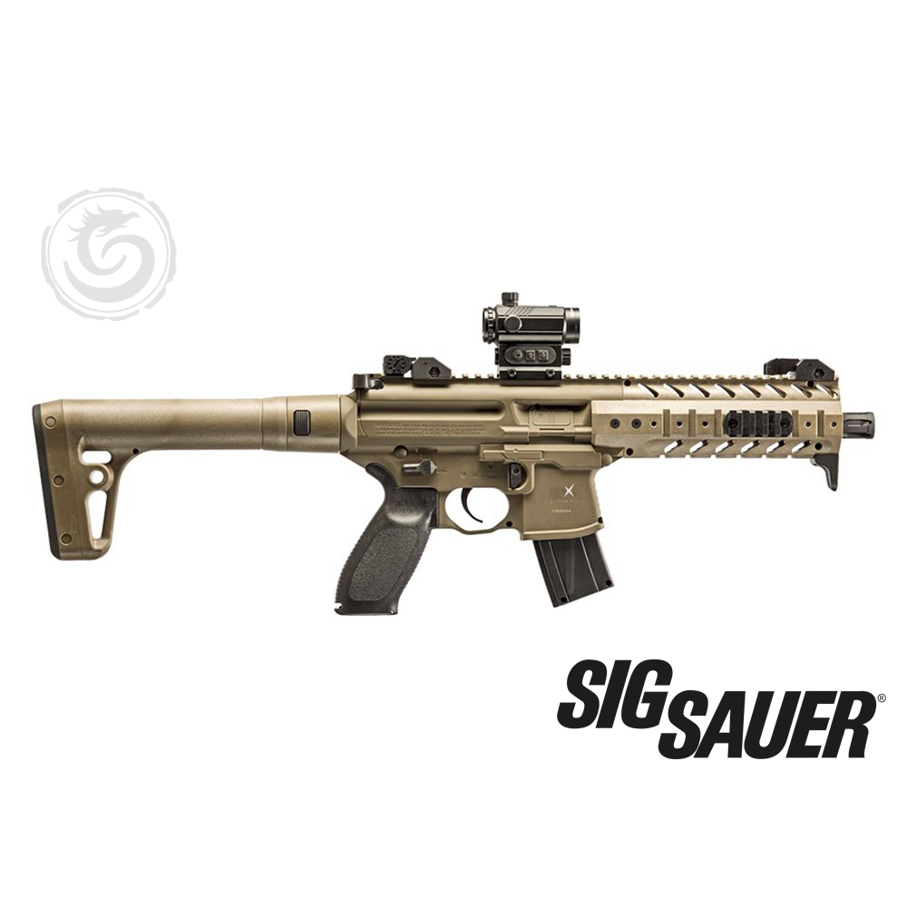 SIG SAUER MPX ASP CO2 Semi Auto Air Rifle .177 Caliber 30 Rounds-FDE ...