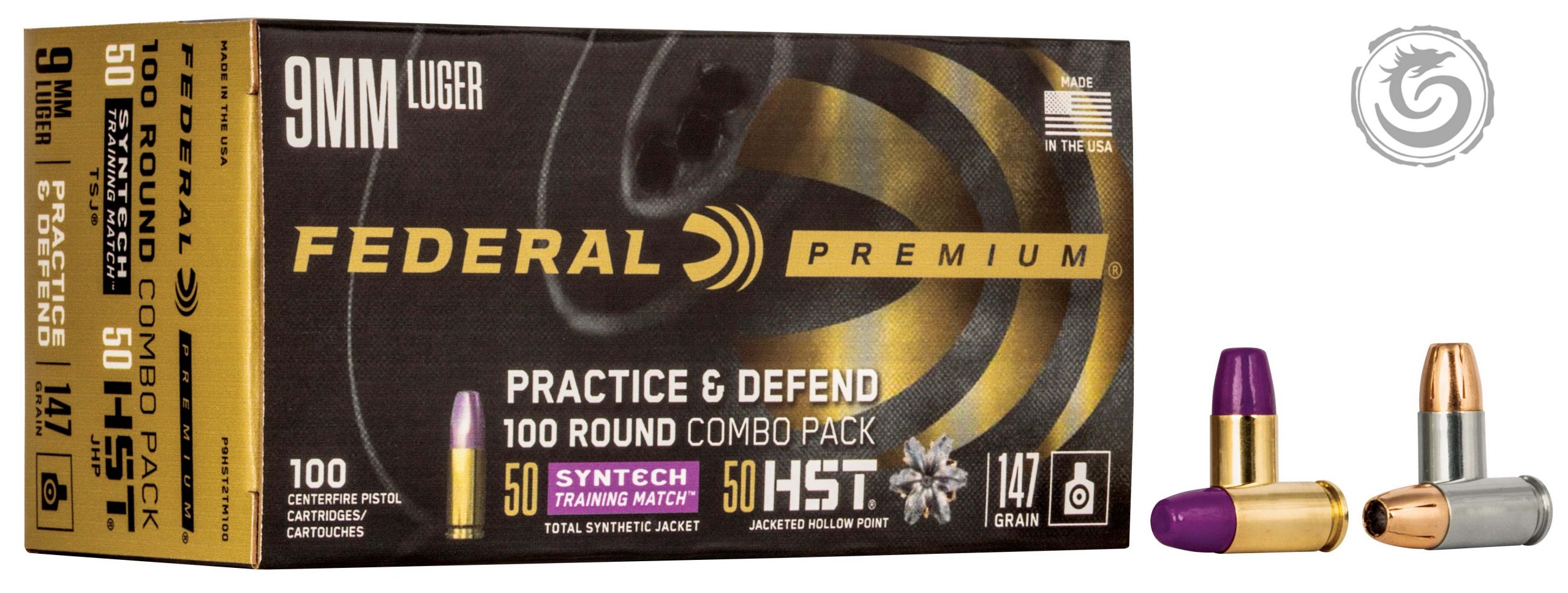 Federal Practice & Defend 9mm 147 Gr HST/Synthetic Box of 100 » Tenda ...