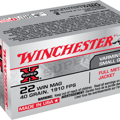 Winchester Super-X 22 WMR 40Gr JHP Ammunition Box of 50 » Tenda Canada