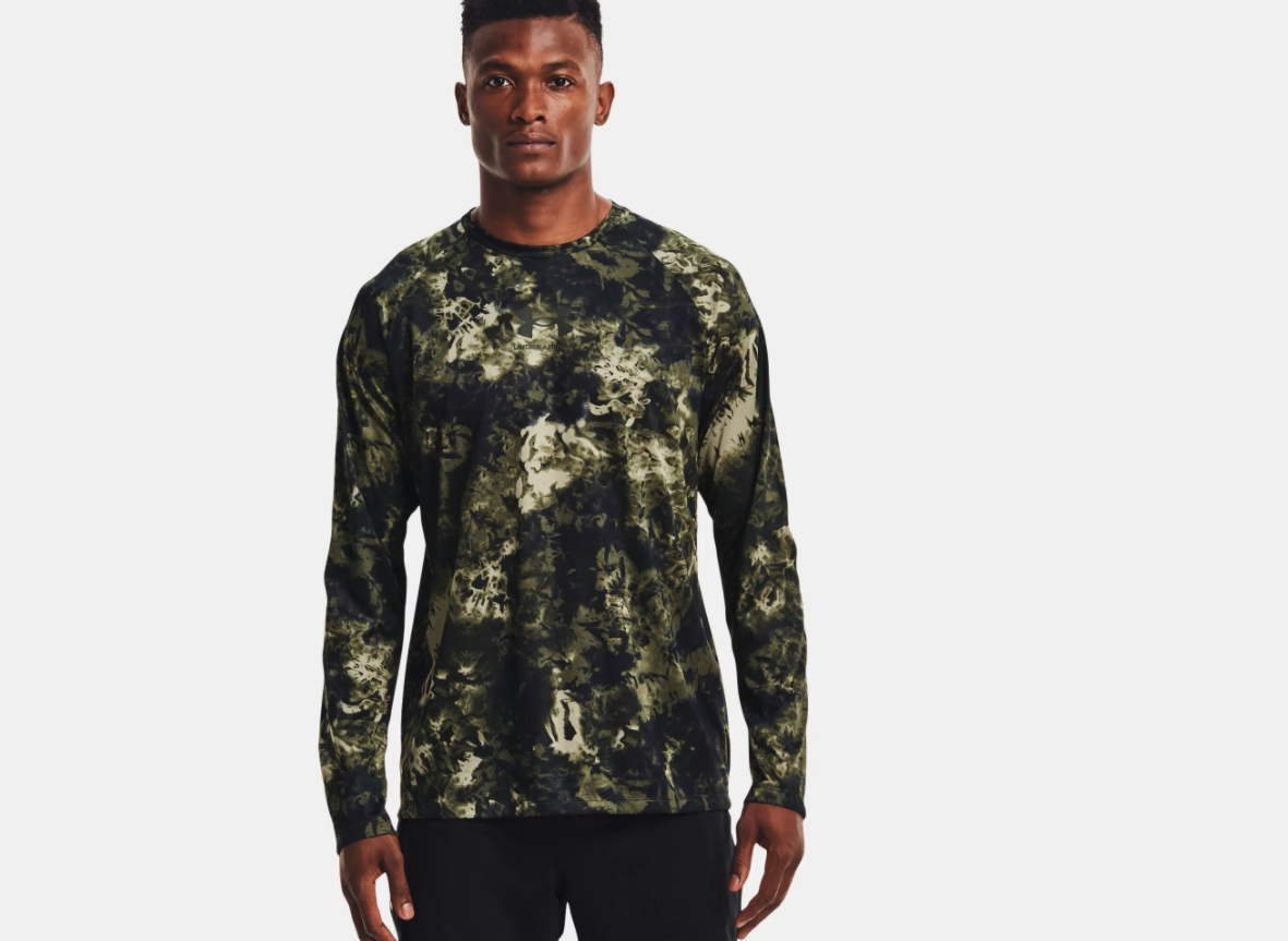 Under Armour Men s UA Tech 2.0 Print Lockup Long Sleeve Marine OD Green Tenda Canada
