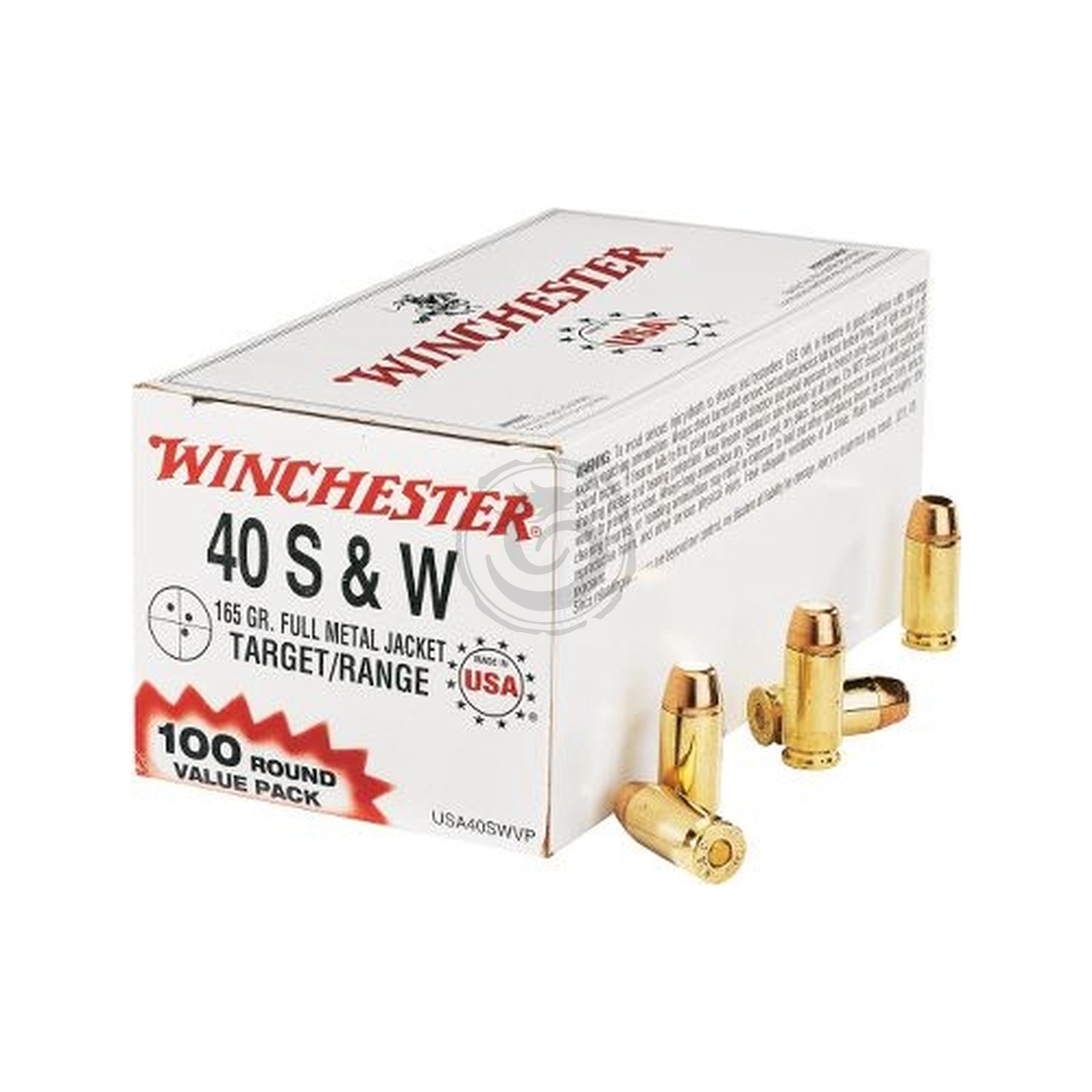 Winchester USA Ammo 40 S&W 165 Gr FMJ Box Of 100 -USA40SWVP » Tenda Canada
