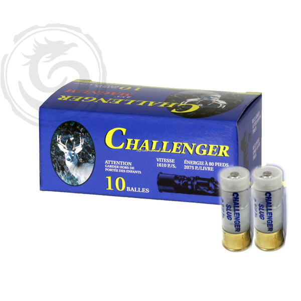 Challenger Magnum Rifled Slug 12 Ga, 2.75", 1-1/8 oz, Box of 10 » Tenda ...