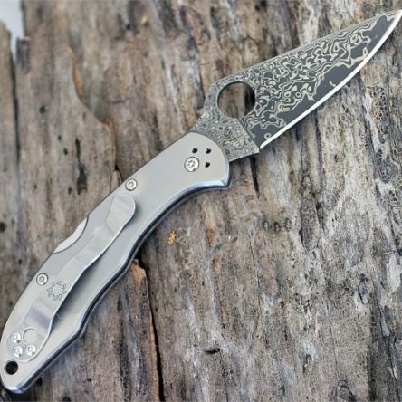 SPYDERCO - DELICA 4 TI / DAMASCUS FOLDING KNIFE -C11TIPD | Buy in ...