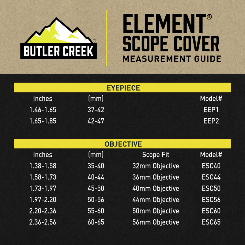 Butler Creek Element Scope Caps Objective | Buy in Canada | Gotenda