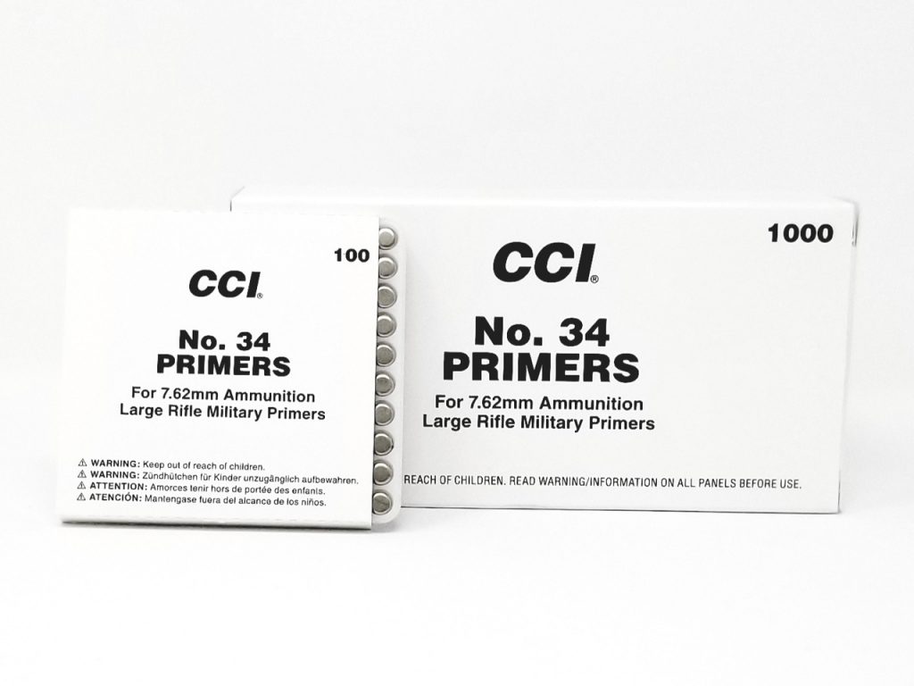 CCI Military Primers - Large Rifle 7.62 NO. 34 Box of 100 » Tenda Canada