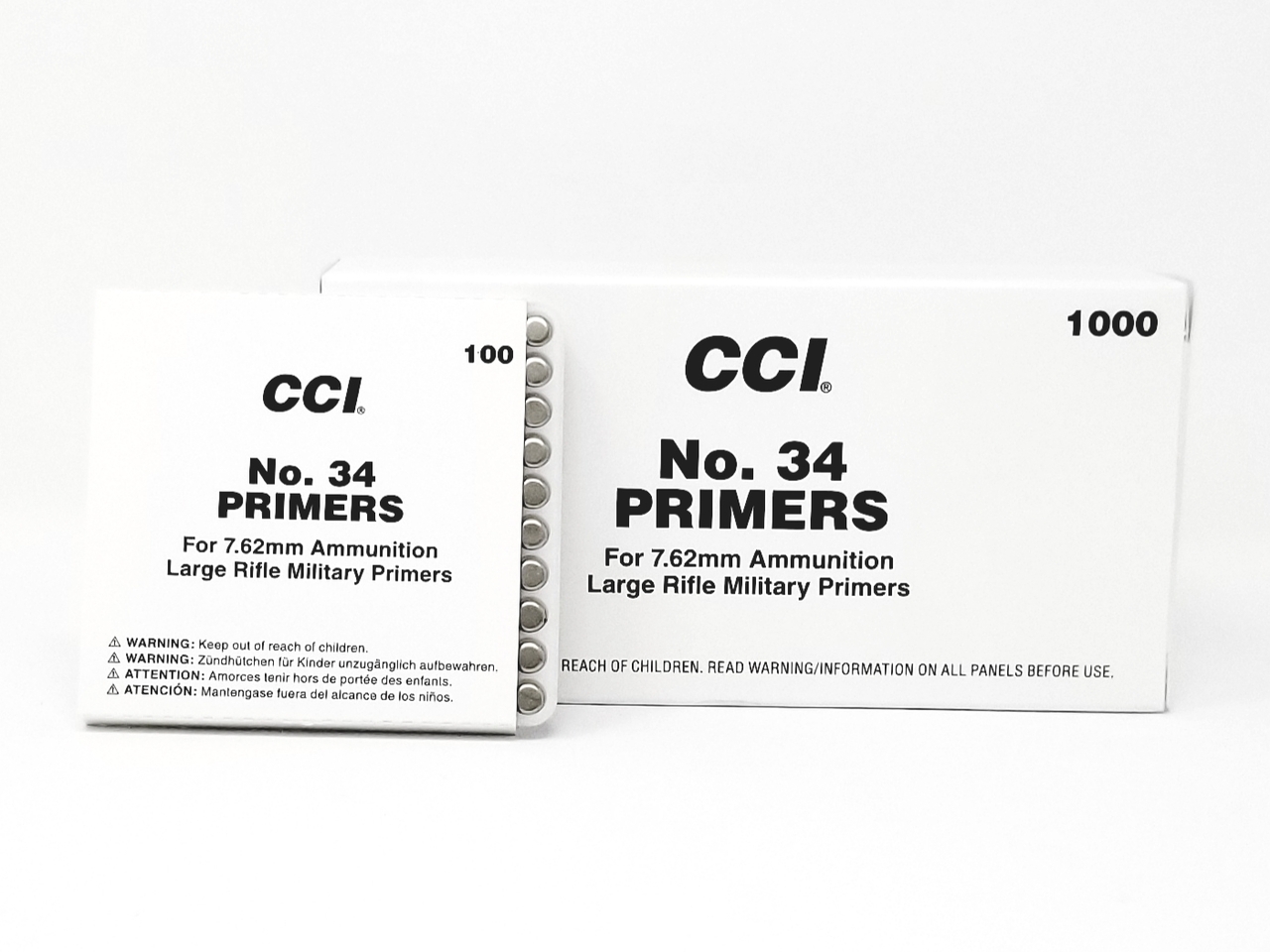CCI Military Primers - Large Rifle 7.62 NO. 34 Box of 100 » Tenda Canada