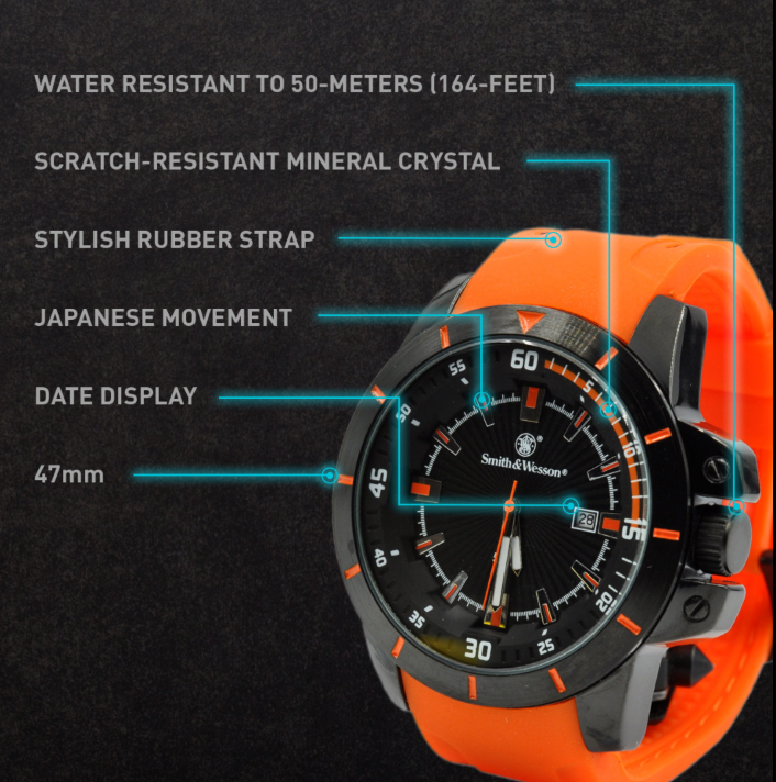 Smith & Wesson Trooper Watch-Orange | Buy in Canada | Gotenda