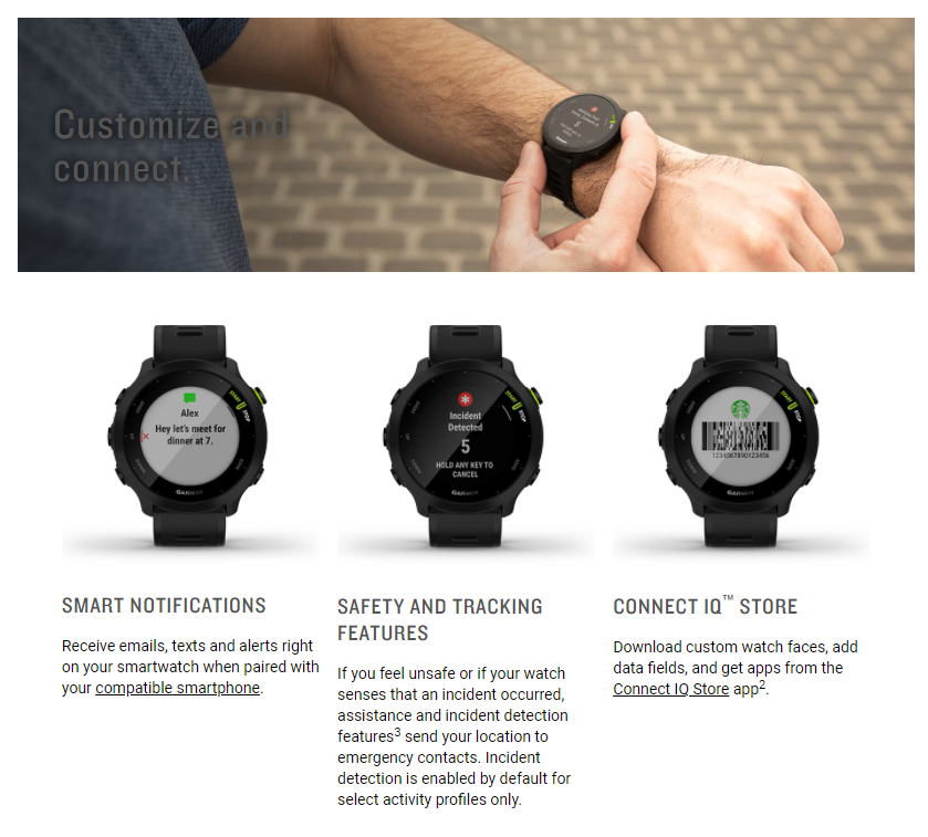 Garmin Forerunner 55 Smart Watch - Black » Tenda Canada