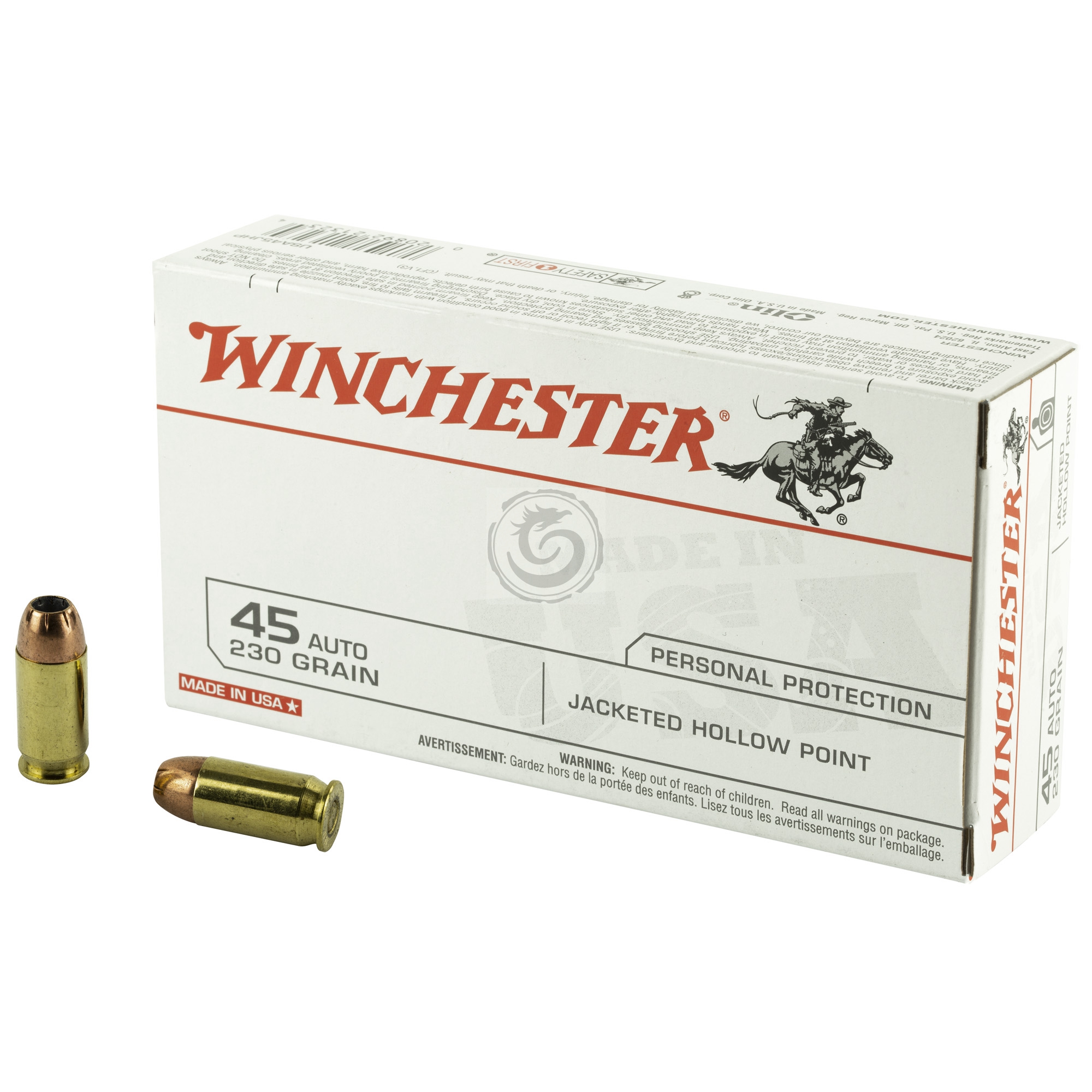 Winchester USA 45 ACP 230Gr JHP Box Of 50 » Tenda Canada