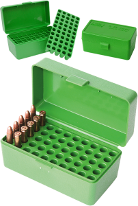 MTM Flip Top Rifle Ammo Box 22 Hornet/30 Carbine 50 Rds- Green » Tenda Canada