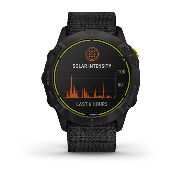 Garmin Enduro Carbon Gray DLC Titanium with Black UltraFit Nylon Strap ...