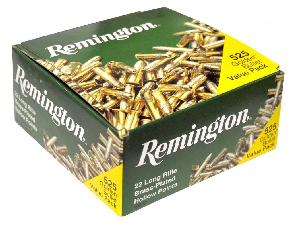 Remington Golden Bullet 22 LR 36 Gr Plated HP Box of 525 » Tenda Canada