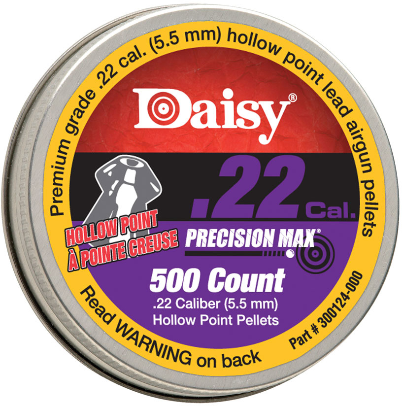 Daisy .22 Caliber Precision Max Hollow-Point Pellet Tin of 500 » Tenda ...