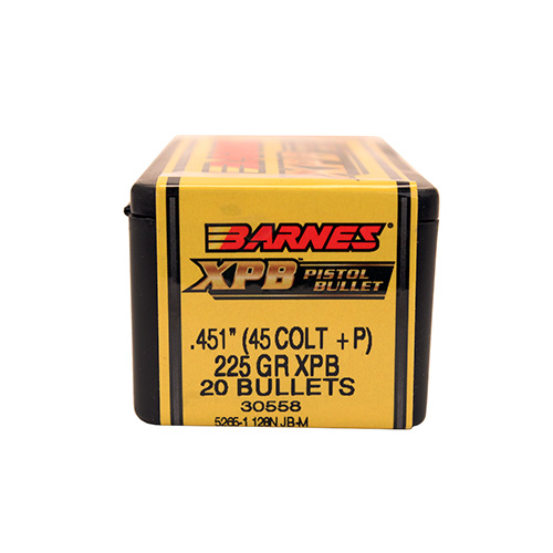 Barnes XPB Pistol 45 Colt (.451 Dia.) 225 Gr FB Bullets Box of 20 ...