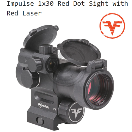Firefield 1x30 Impulse Red Dot Sight with Laser (3 MOA Red Dot Illuminated Reticle) - FF26020 ...